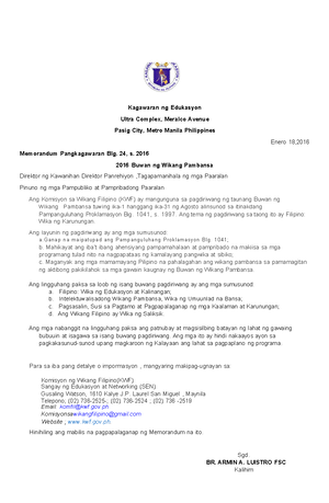 Filipino Script FOR Video Lesson - FACE VIDEO Magandang umaga sainyong ...