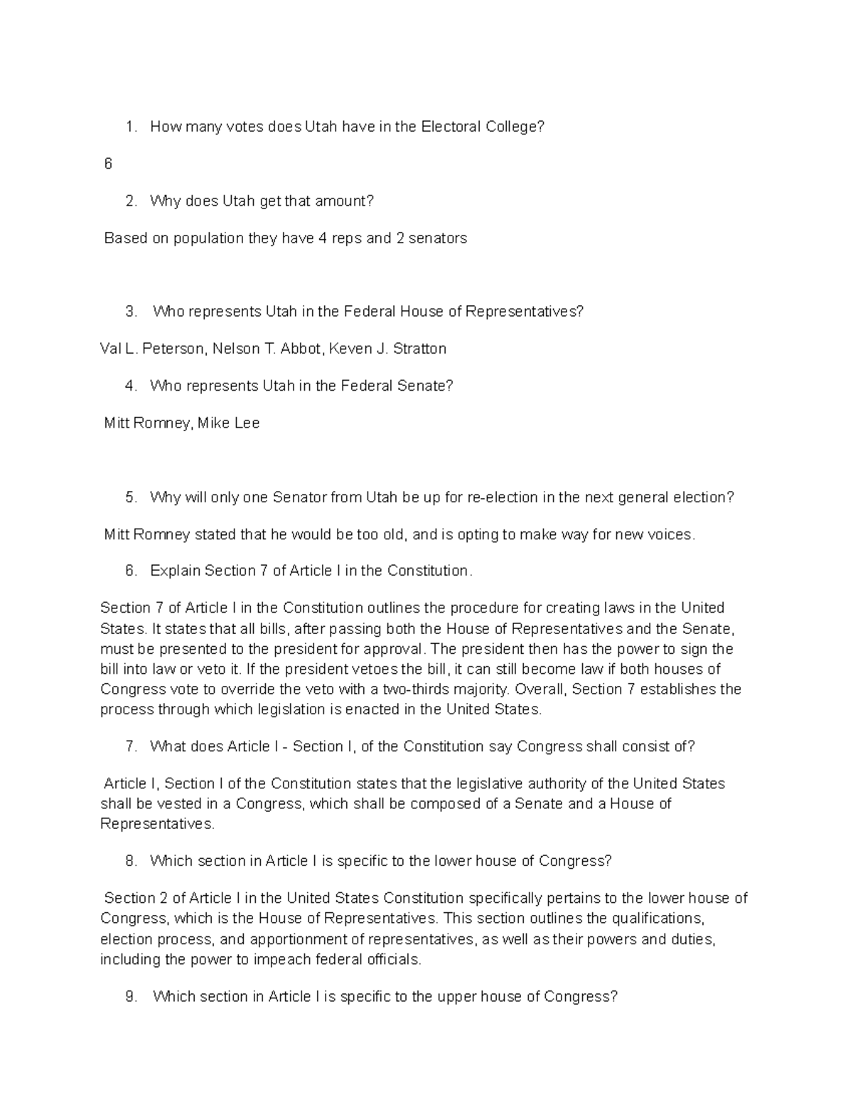 Pols Le Review How Many Votes Does Utah Have In The Electoral College 6 Why Does Utah Get