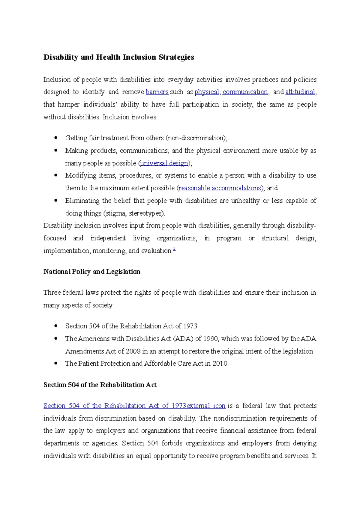 Additional for society - Disability and Health Inclusion Strategies ...