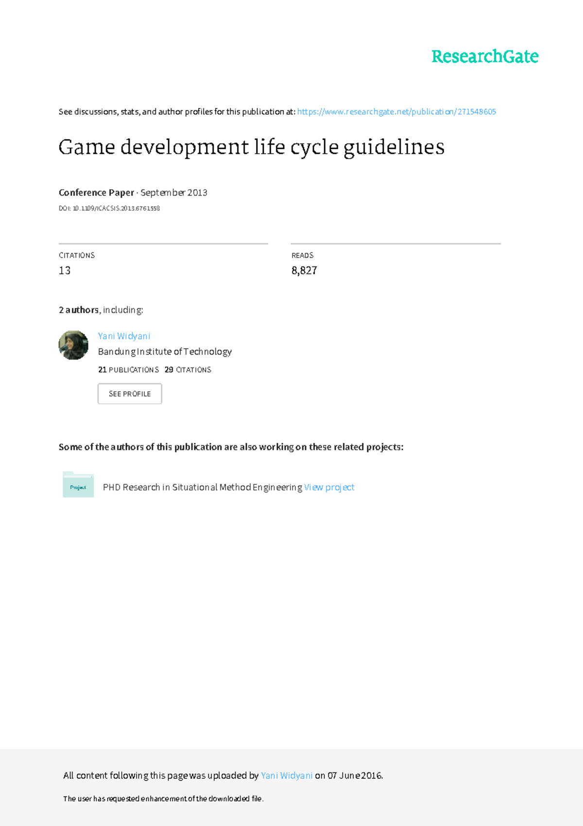 Reading paper 1 gaming cycle - See discussions, stats, and author ...