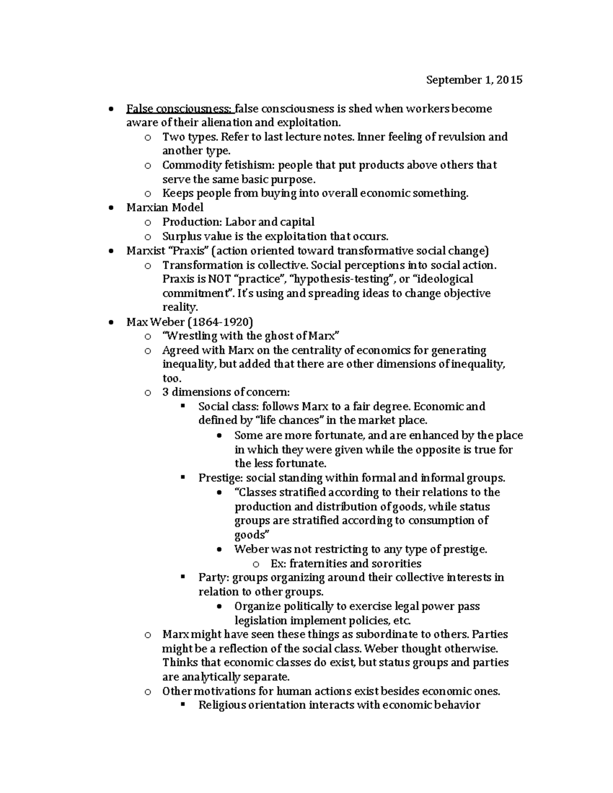 Lecture notes, lectures on chapters 1-3 - September 1, 2015 False ...