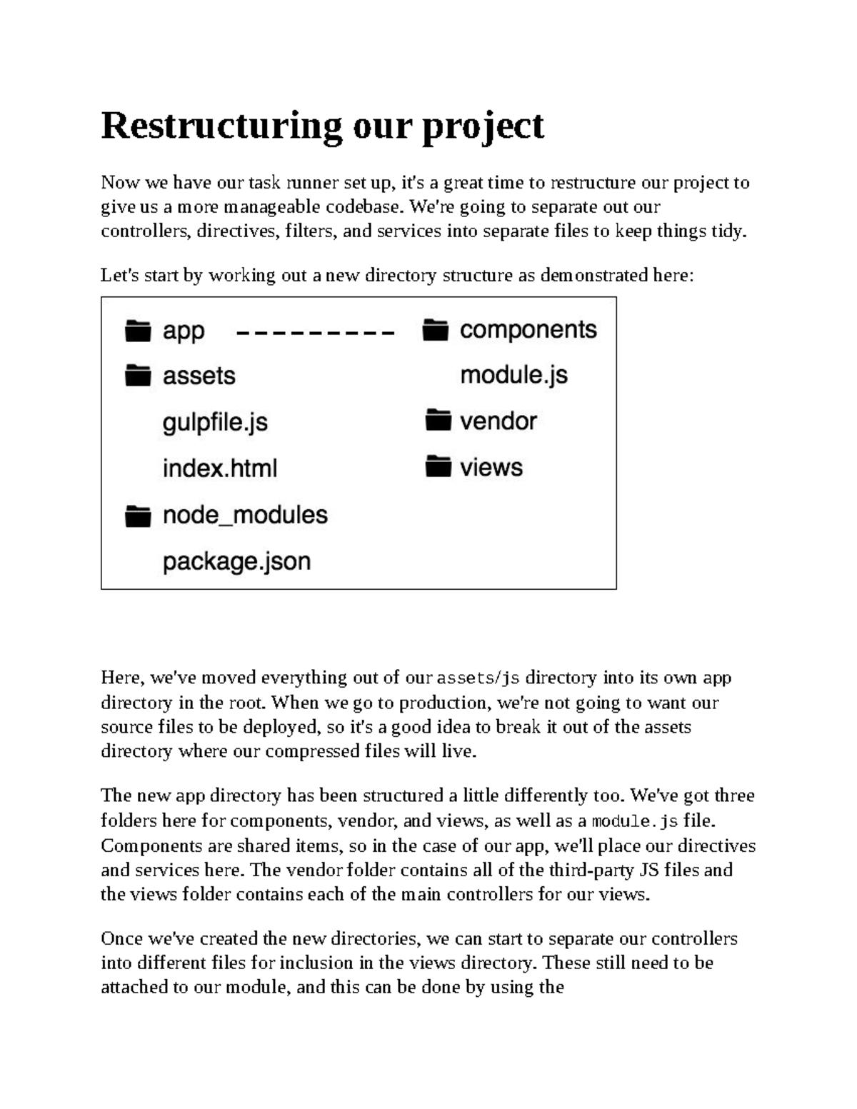 Learning Web Development With Bootstrap And Angular 32 Restructuring