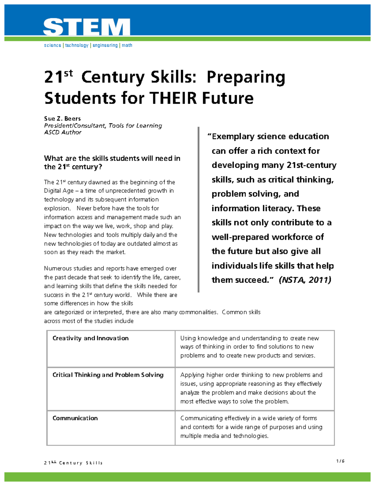 21st century skills - NOTES - 21 st Century Skills: Preparing Students ...