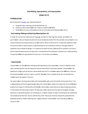 Lesson 9 Caught in Between - Caught in Between: Modern and Contemporary ...