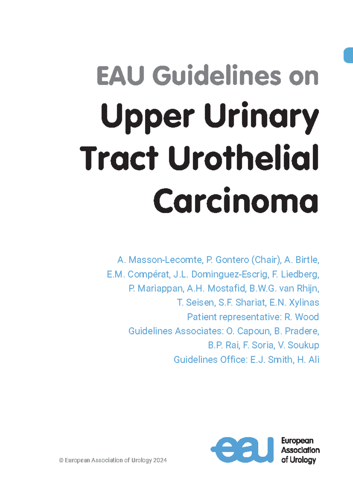 EAU Guidelines on Upper Urinary Tract Urothelial Carcinoma 2024 - A. Masson-Lecomte, P. Gontero ...