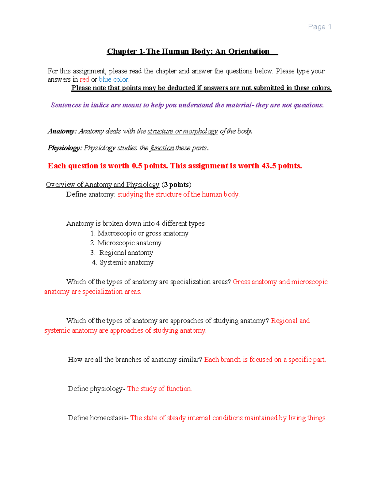 Human Body Anatomy and Physiology Overview - Studocu