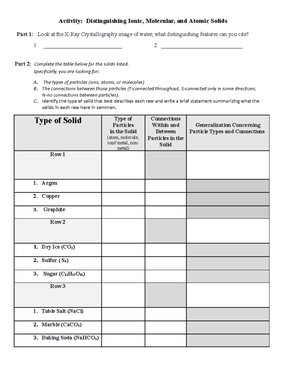 01 crystal structures- mercury - Activity: Distinguishing Ionic ...