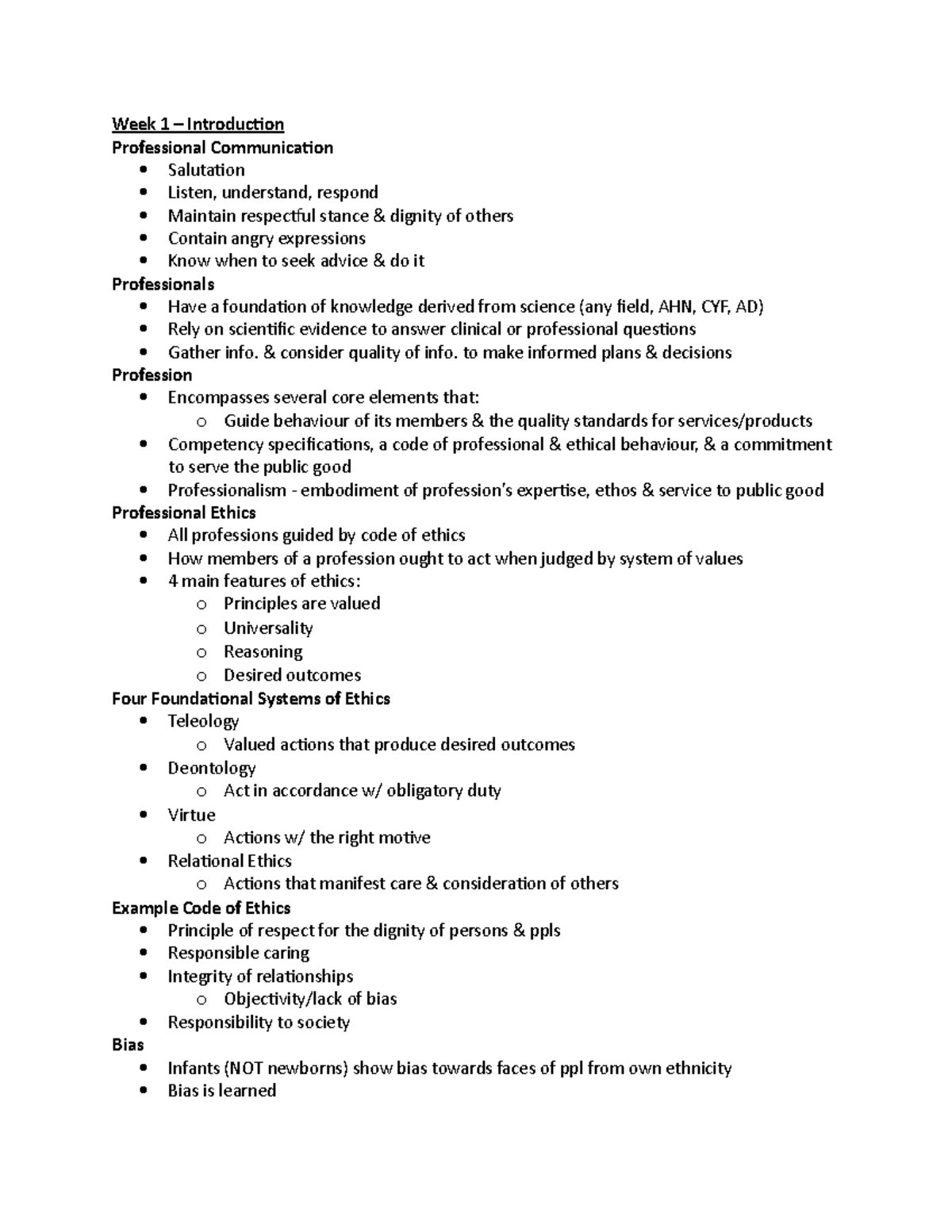Week 1 - Introduction - part 1 - Week 1 – Introduction Professional ...