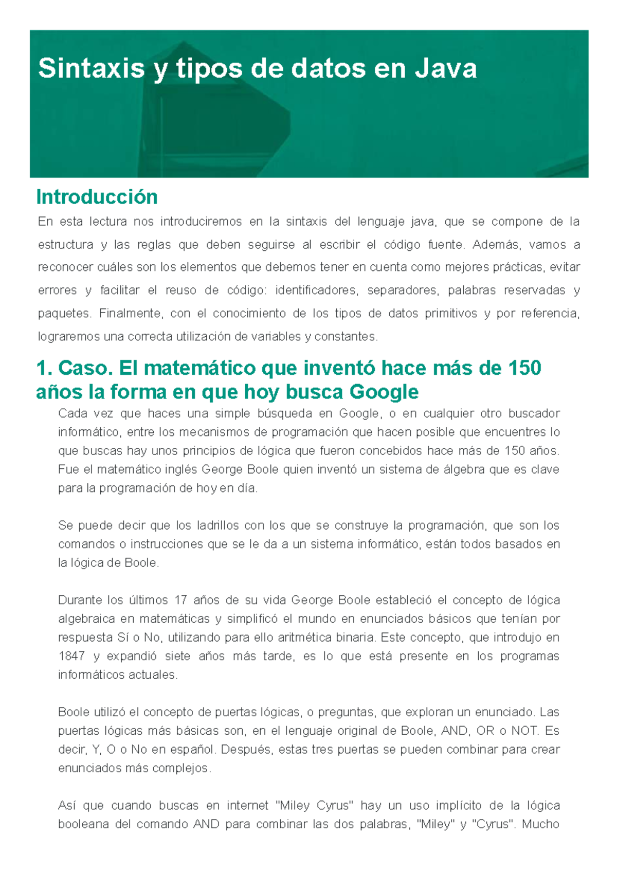 Modulo 1lectura 3 - POO - Sintaxis y tipos de datos en Java ...