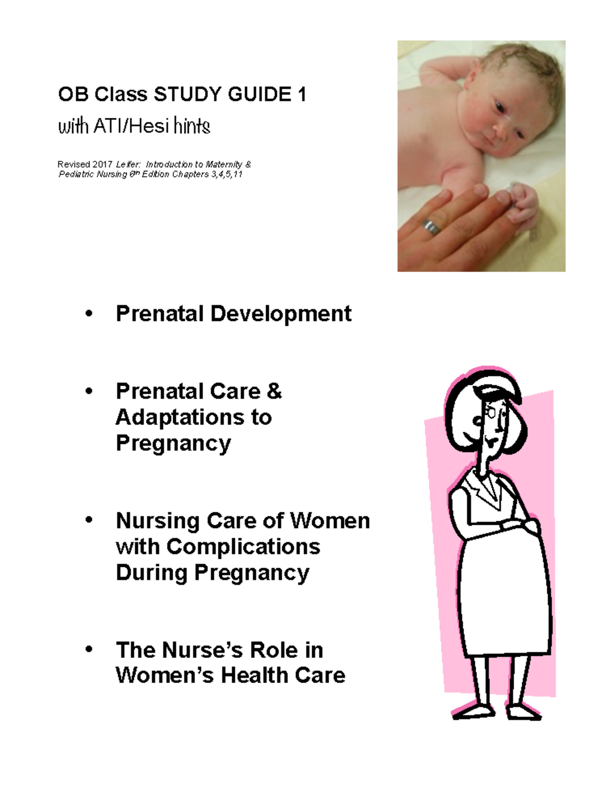 Google OB Class Study Guide 1 copy - ####### OB Class STUDY GUIDE 1 ...