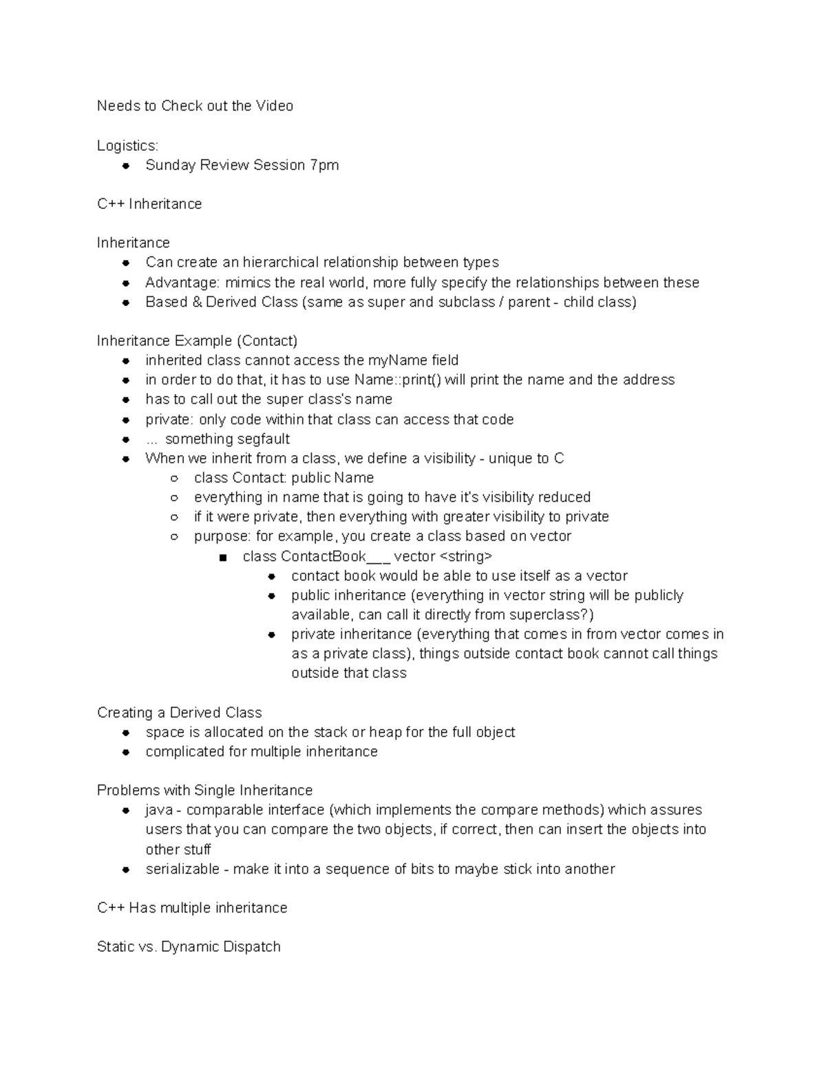 W11D3 - CS 2150 as taught by Aaron Bloomfield - Needs to Check out the ...