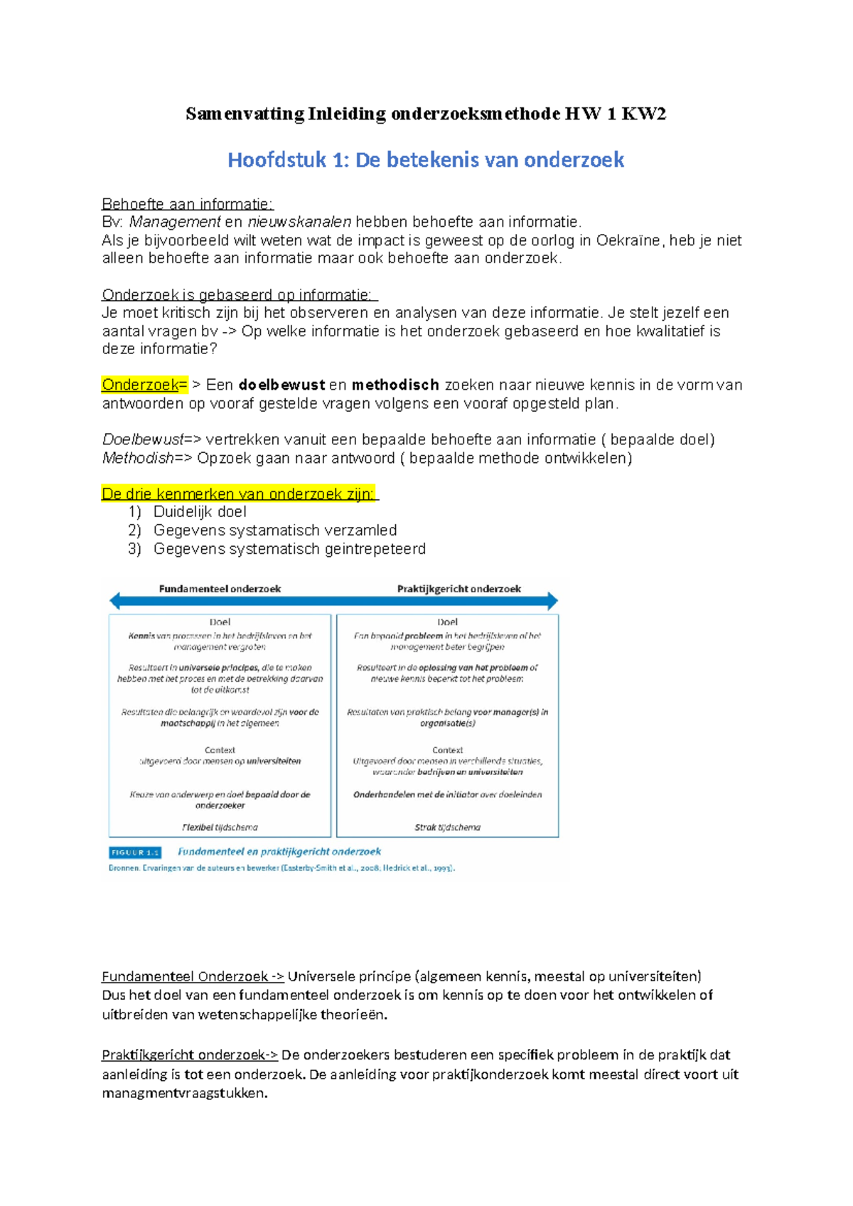 aantekening Inleding onderzoeksmethode - Samenvatting Inleiding ...