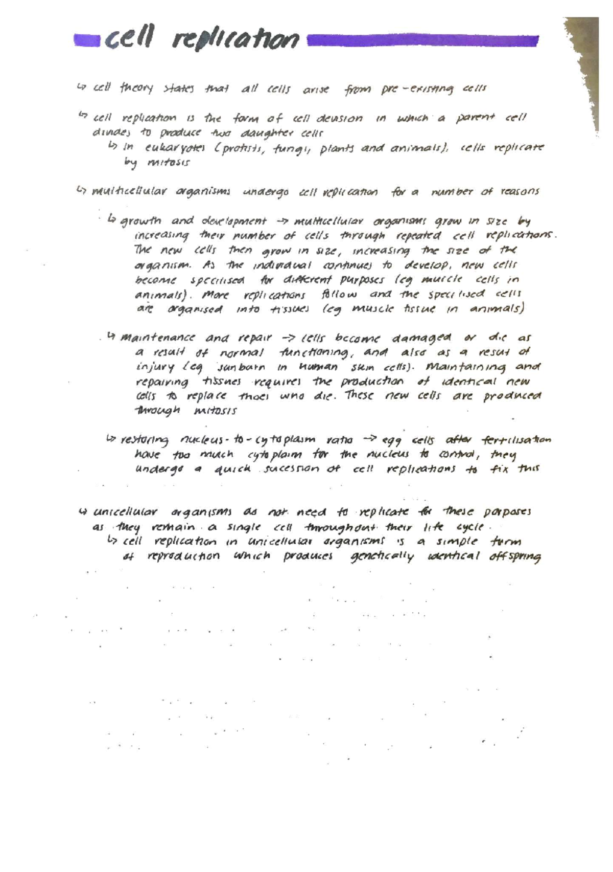 Year12cells - Year 12 module 5 summary notes ONLY ON CELLS - ie meiosis ...