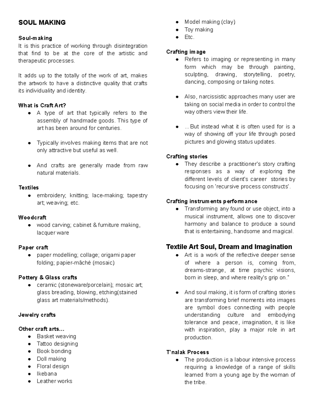 Soul Making and Improvisation without Picture - SOUL MAKING Soul-making ...