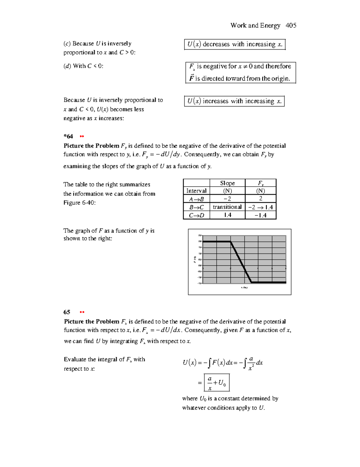 Physics Material - Work and Energy 405 (c) Because U is inversely ...
