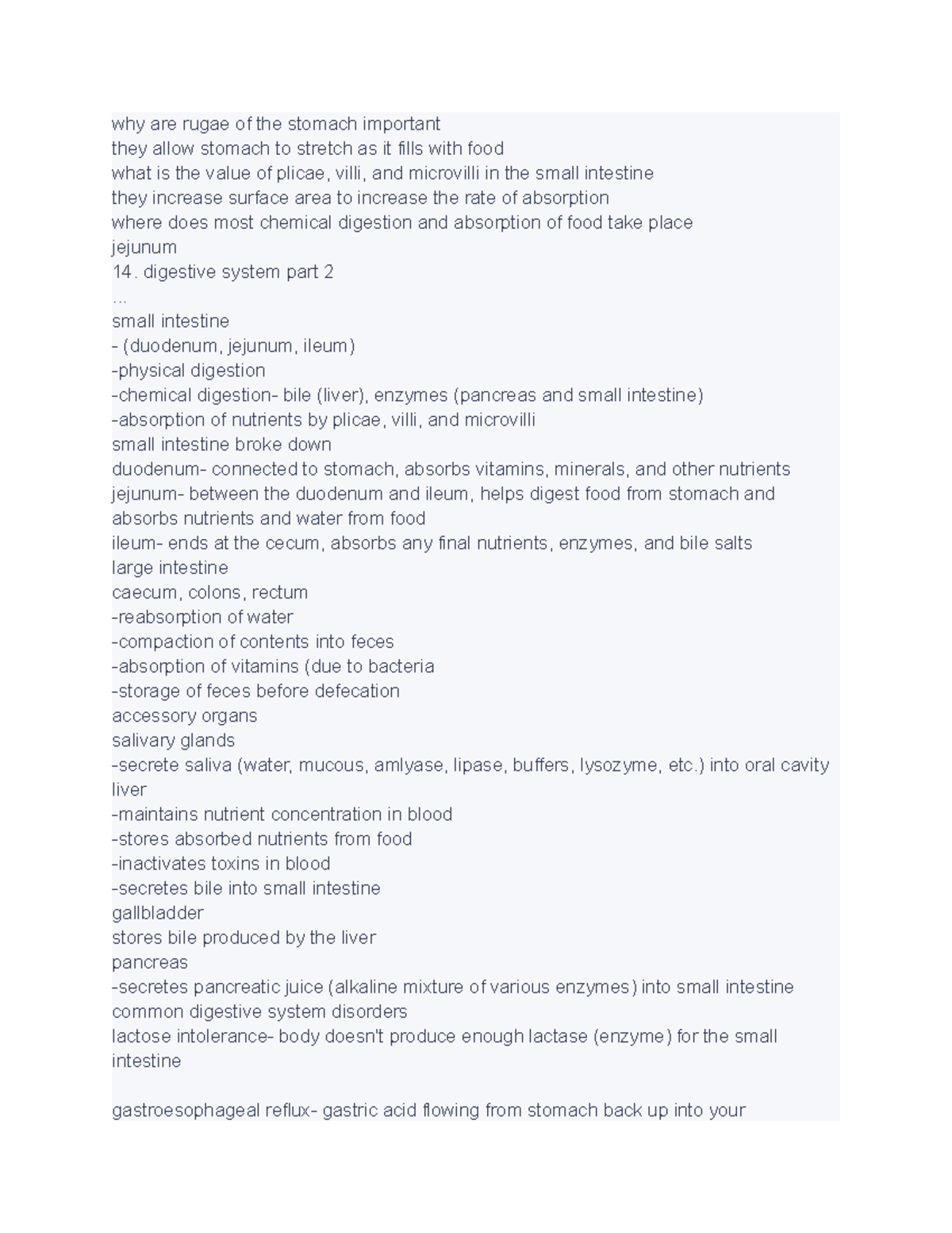 Human Anatomy and Physiology I - why are rugae of the stomach important ...