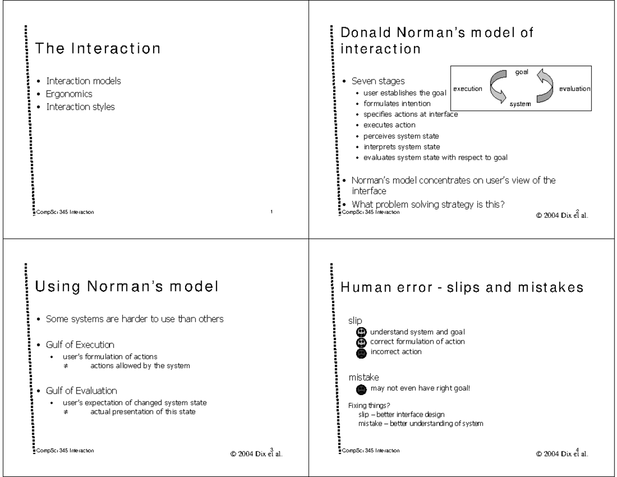 Lecture 7 The Interaction - CompSci 345 Interaction 1 The Interaction ...