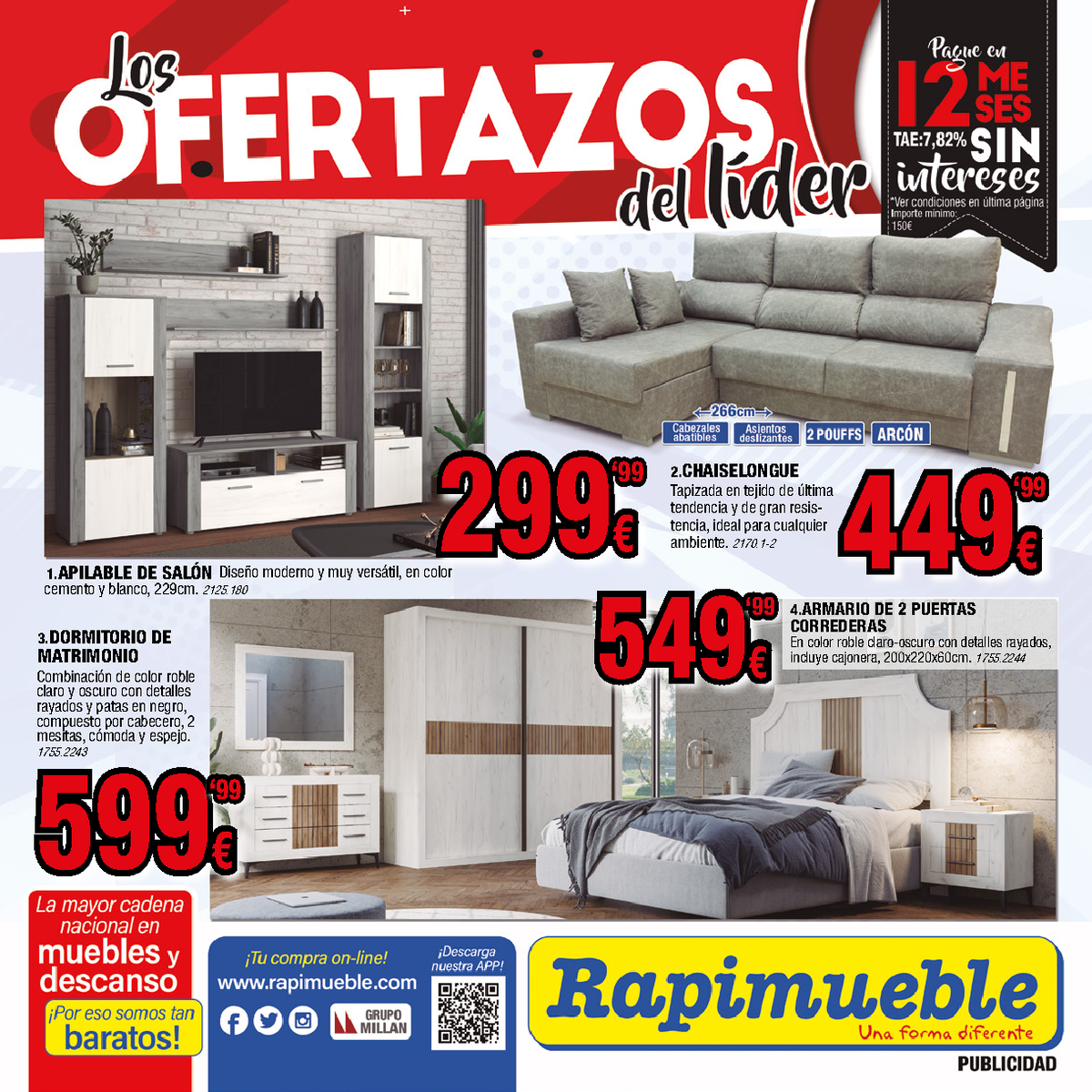 Folleto rapimueble septiembre 23 - 1 DE SALÓN Diseño moderno y muy versátil, en color cemento y ...