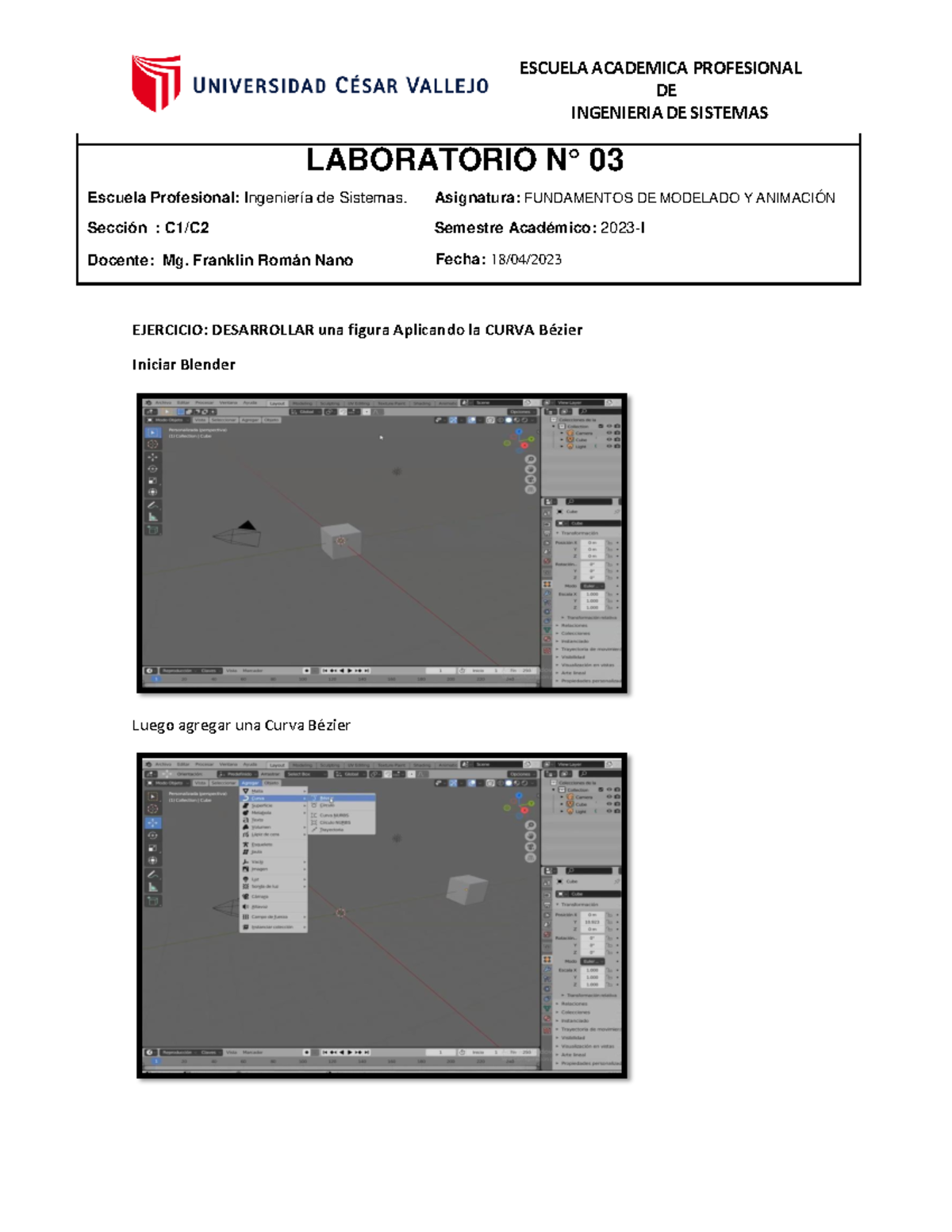 Guia de Laboratorio 3.1 - DE INGENIERIA DE SISTEMAS LABORATORIO N° 03 Escuela Profesional: - Studocu