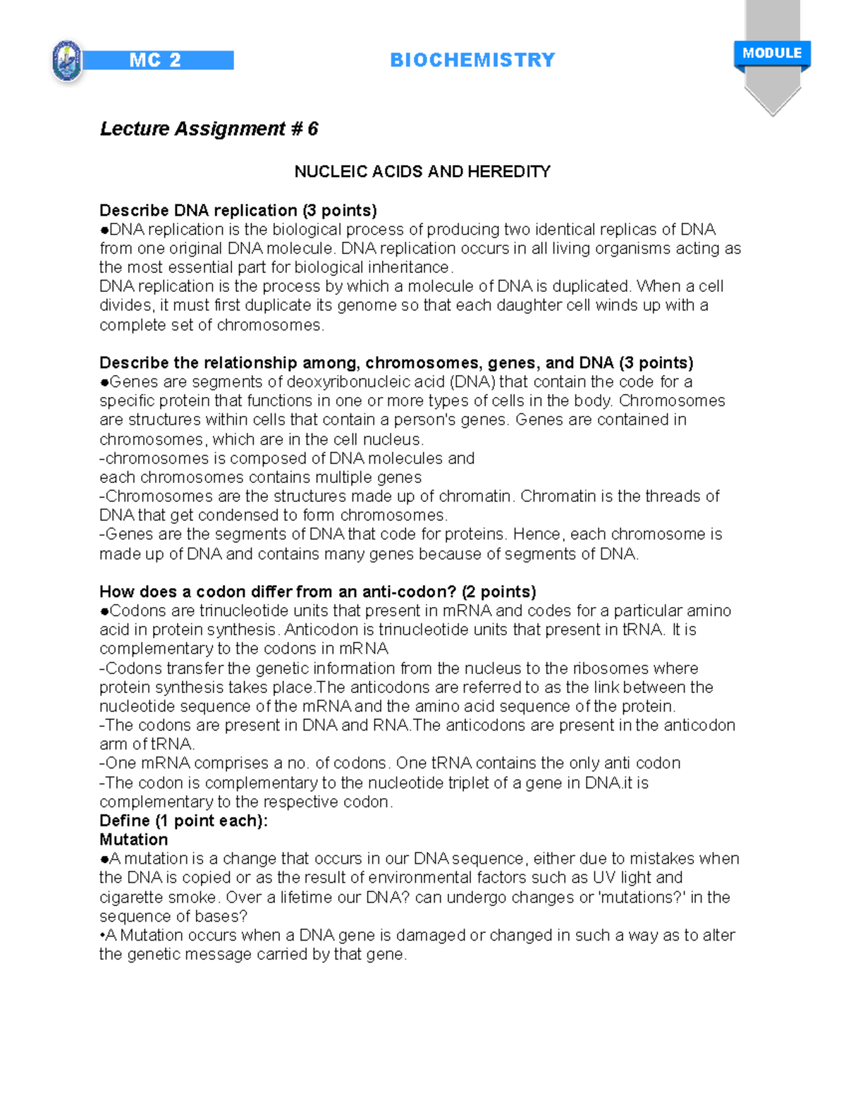 [Template] MC 2 -Lecture Assignment 6 bachelor of science in nursing ...