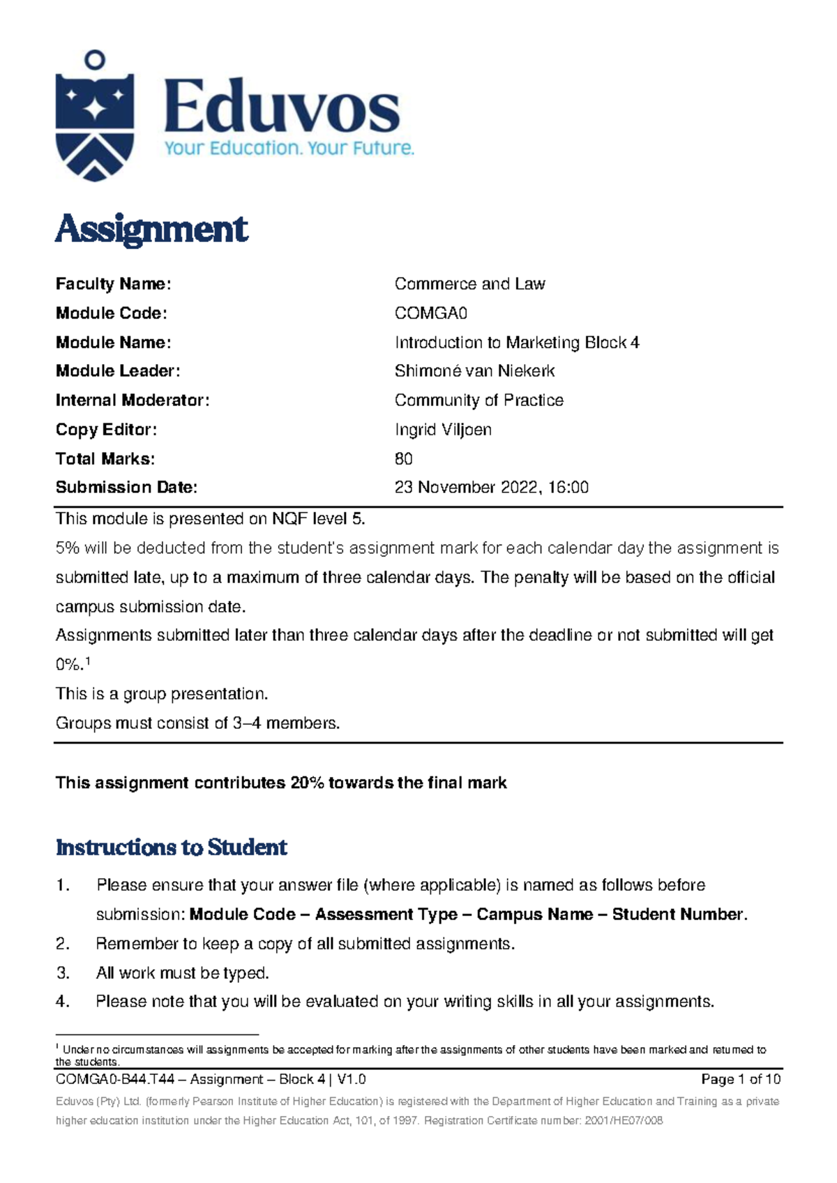 Comga 0 B44 Assignment Paper B4 2022 V1 Comga 0 B44