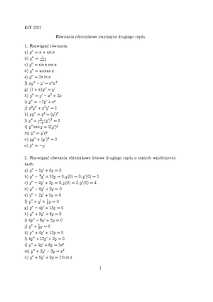 Transformata Z - Wzory z transformat - PODSTAWOWE WŁASNOŚCI ...