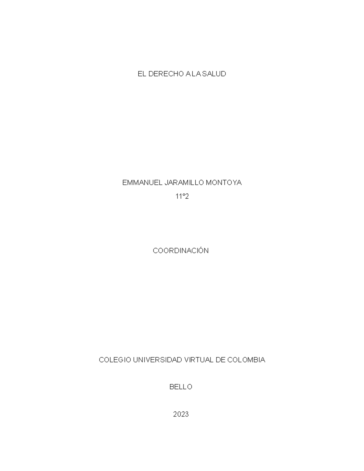 Proyecto DE LAS Horas Constitucioneales - EL DERECHO A LA SALUD ...