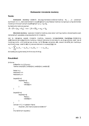 Metoda Eliminacji Gaussa - Obliczając rząd macierzy metodą Gaussa ...
