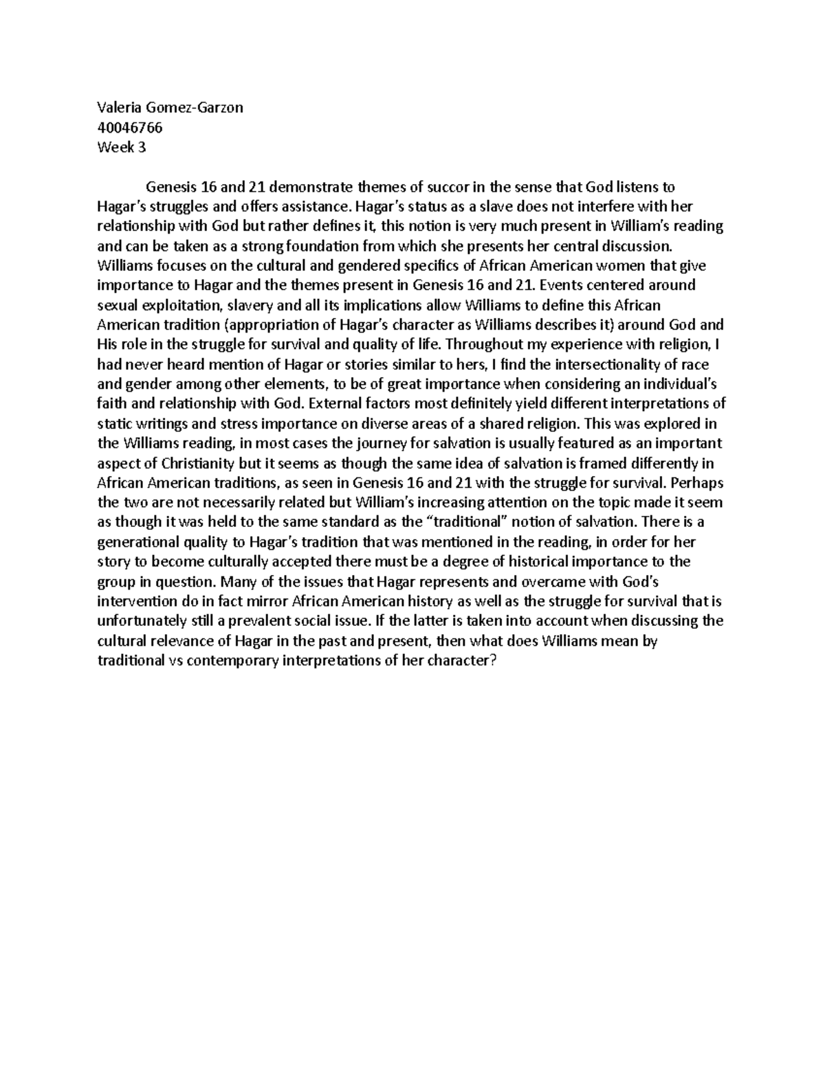 Week 3 Written Assignment - Valeria Gomez-Garzon 40046766 Week 3 ...