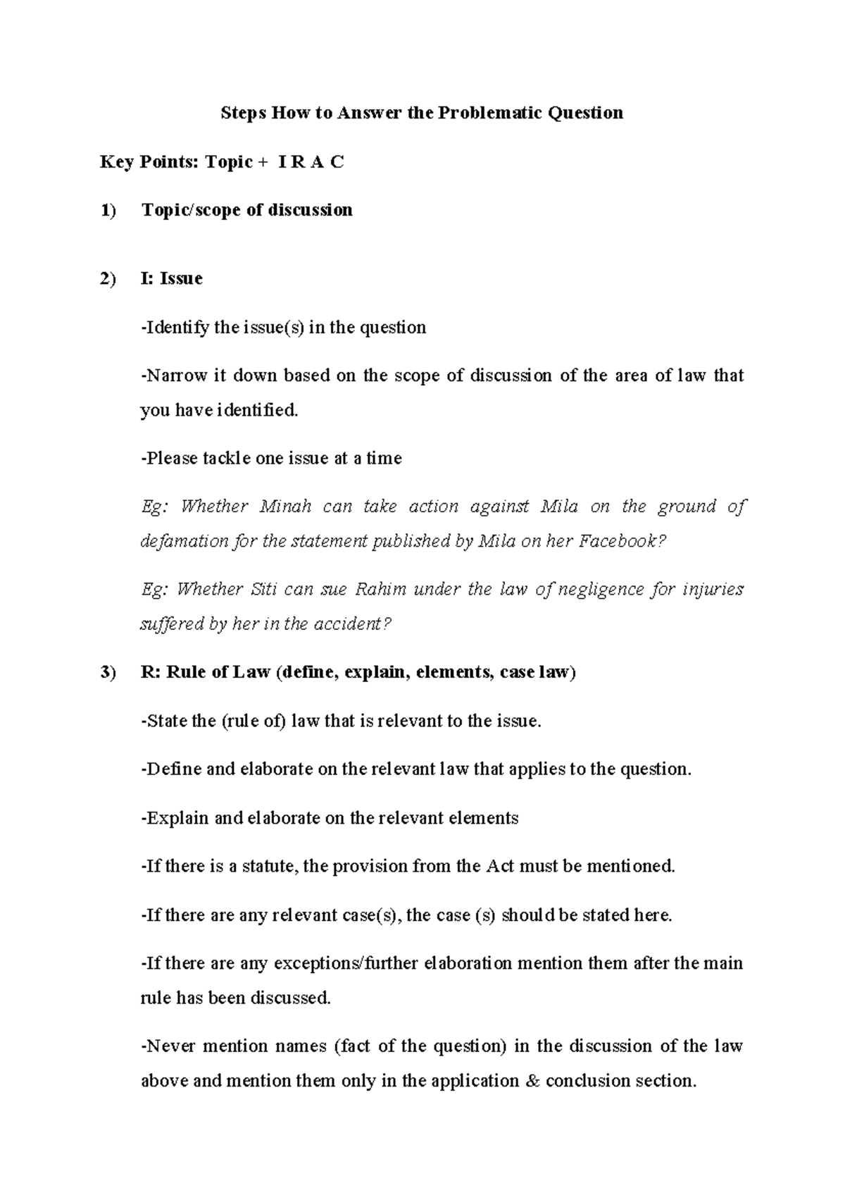 Guideline How to Answer Problematic Question - Steps How to Answer the ...