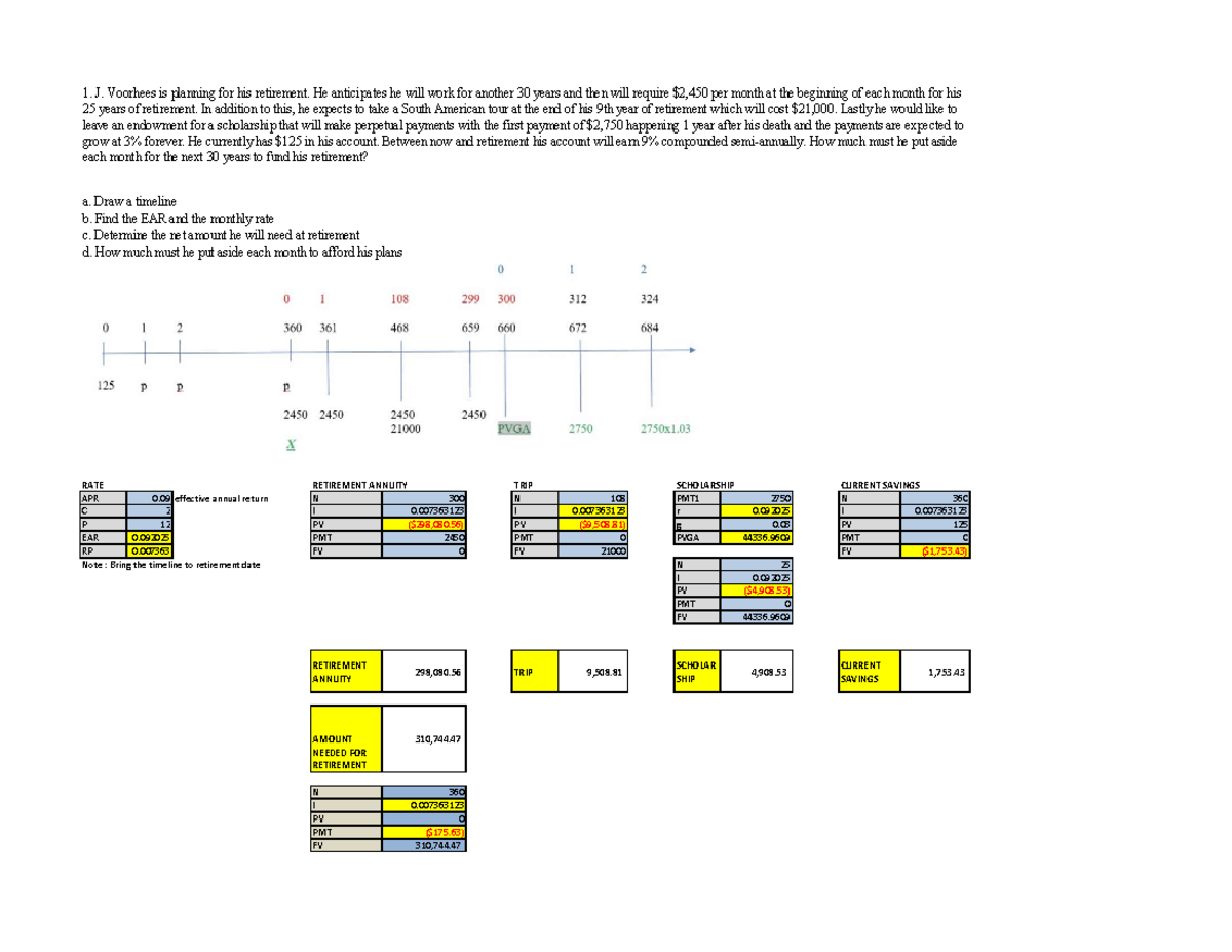 BM - Final exam review - a. Draw a timeline b. Find the EAR and the ...