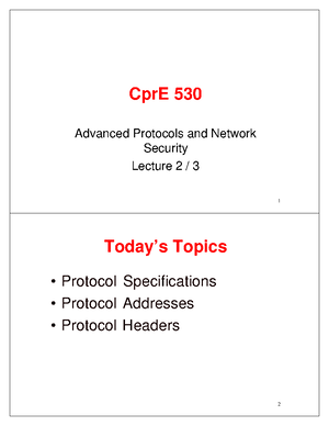 Lec21 - lecture 21 notes - CprE 530 Lecture 21 Topics • HTML Protocol ...