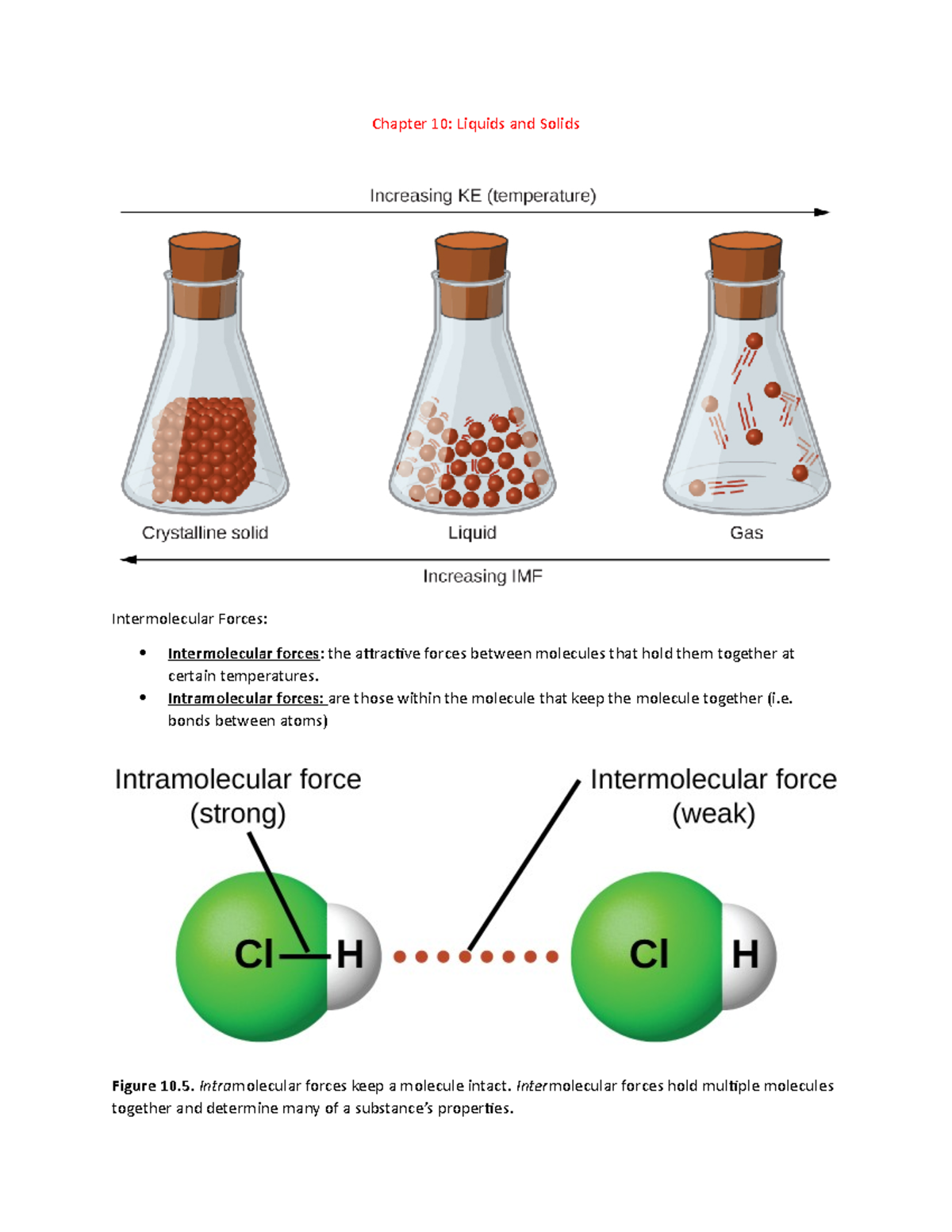 Chapter 10 - Chapter 10: Liquids and Solids Intermolecular Forces ...
