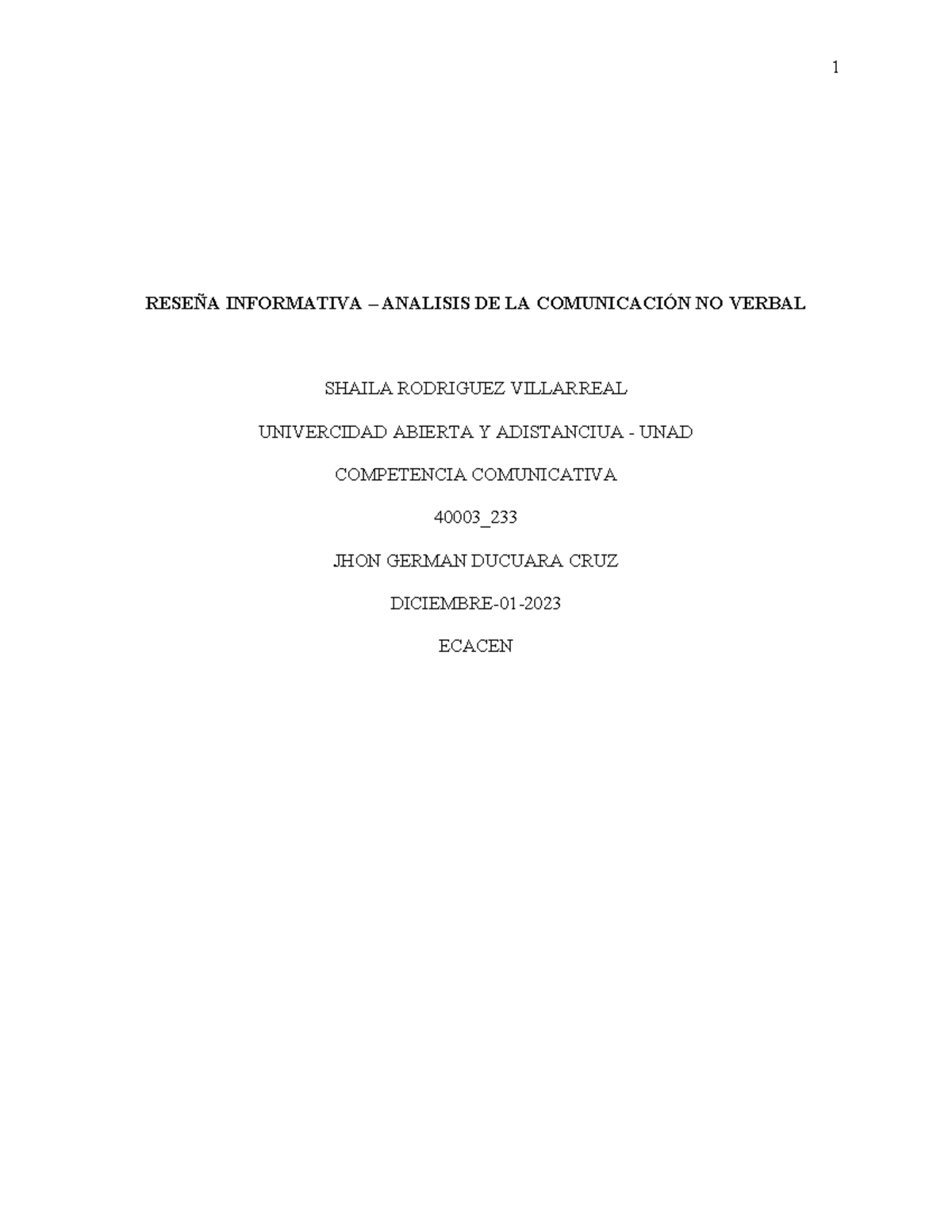 Reseña Rodriguez Shaila 233 - RESEÑA INFORMATIVA – ANALISIS DE LA ...