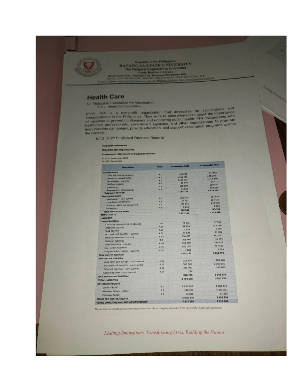 Health Care statement - Management Accounting - Studocu