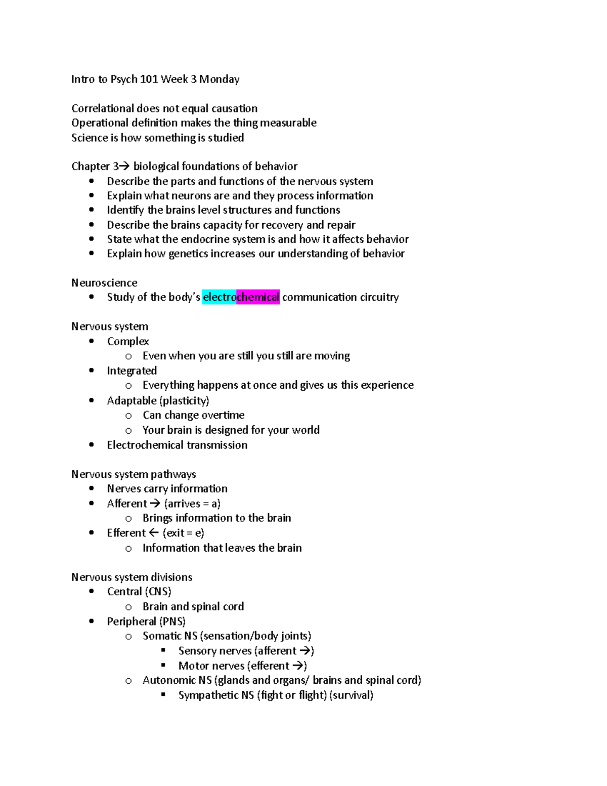 Intro to Psych 101 Week 3 Monday - Intro to Psych 101 Week 3 Monday ...