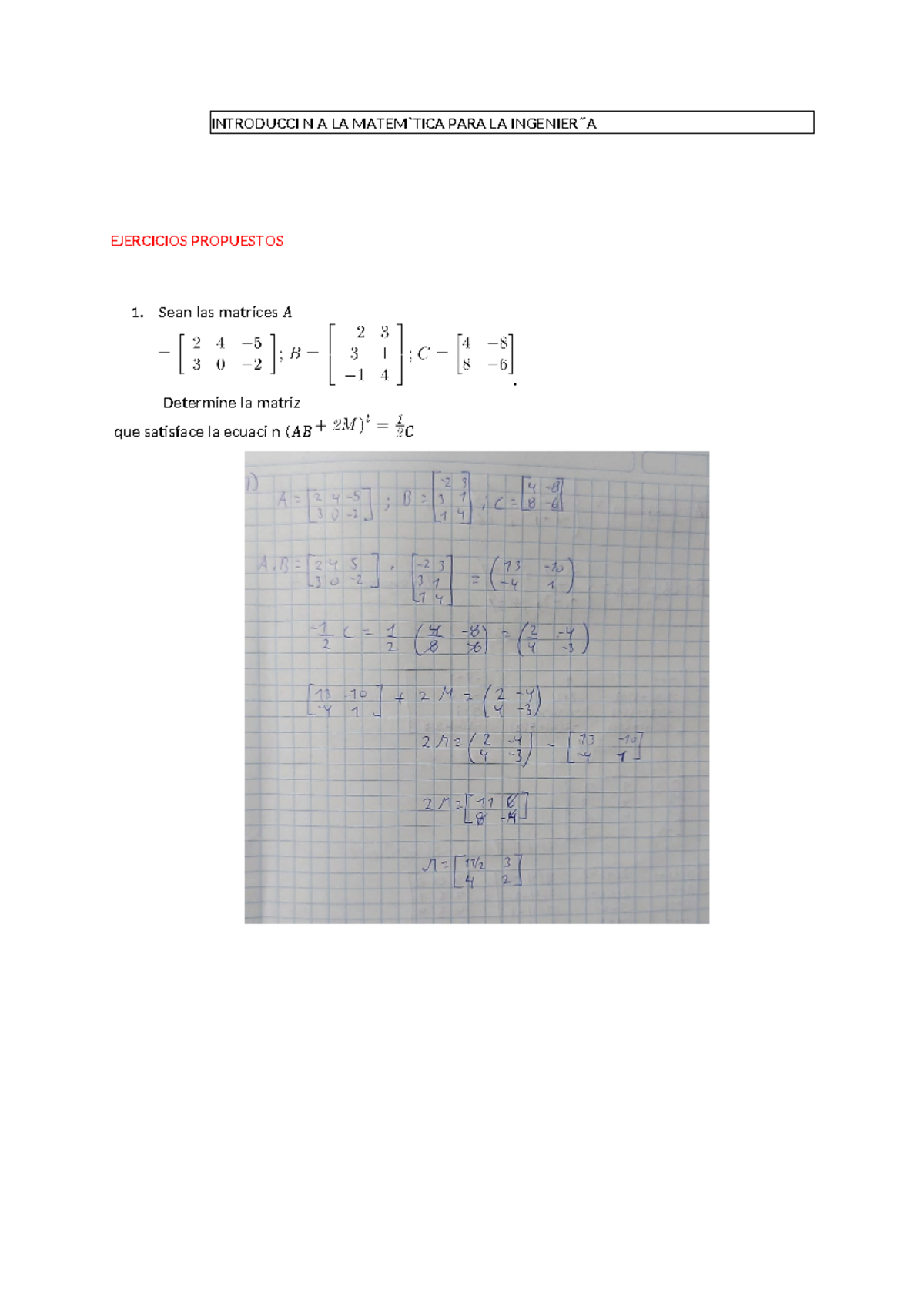 S09.s2 - Resolver ejercicios - INTRODUCCI N A LA MATEM`TICA PARA LA ...