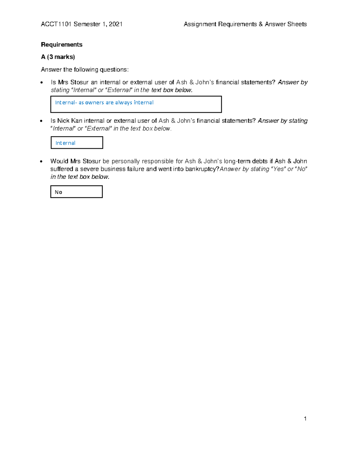 89449810 - answer - ACCT7101 - UQ - Studocu