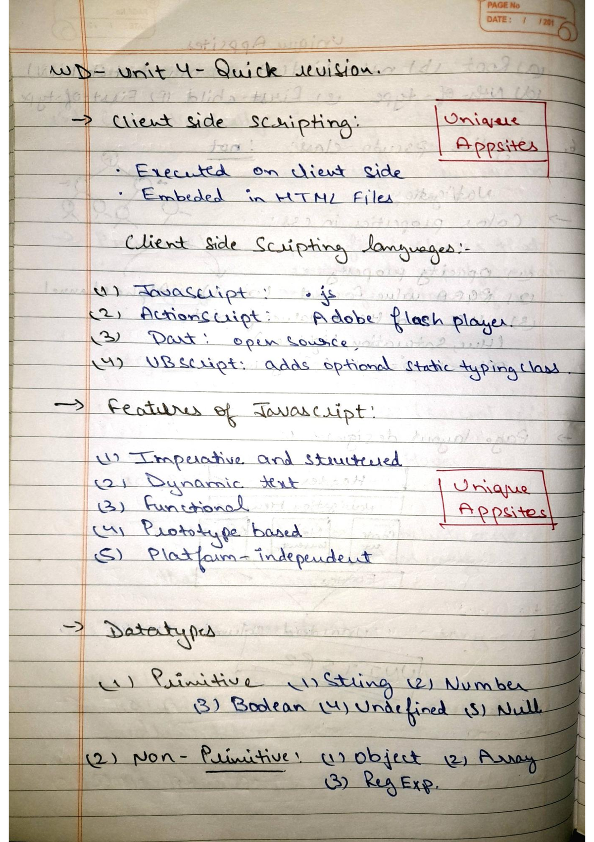 Unit 4 Web Designing Quick Revision Notes - B.tech - Studocu