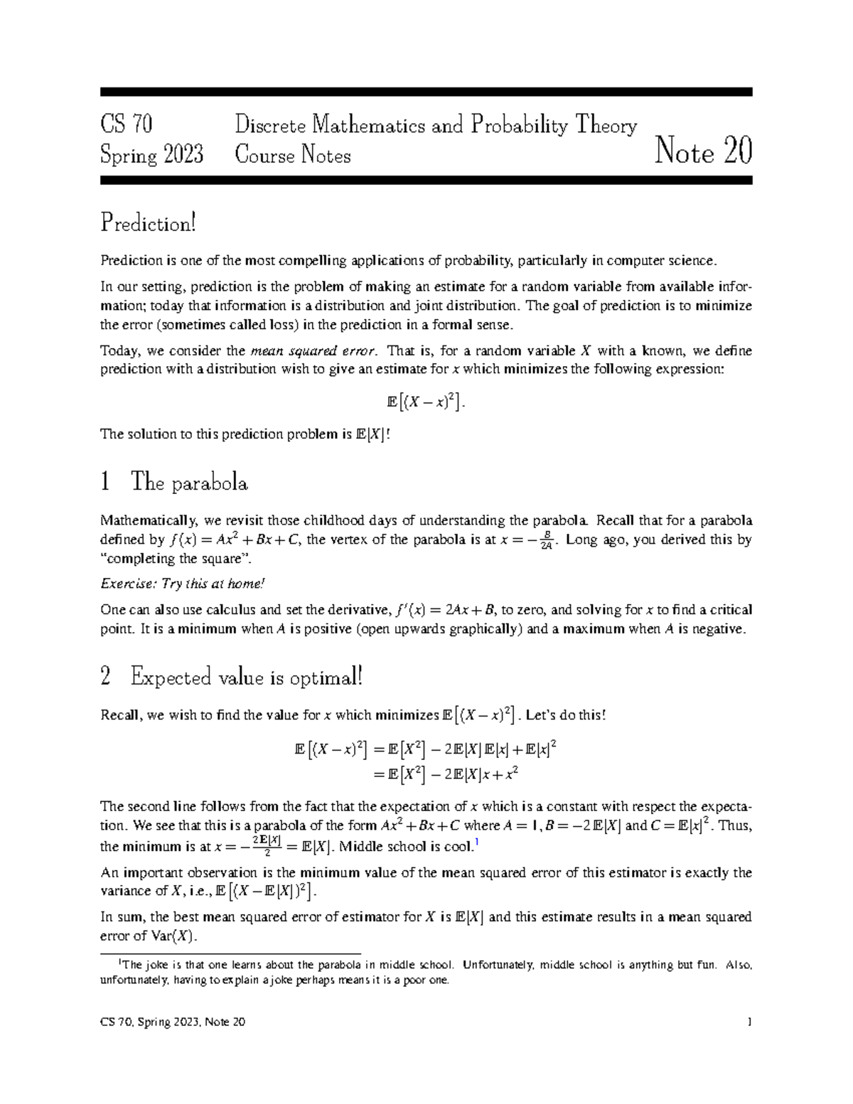Discrete Mathematics and Probability Theory Spring 2023 Course Notes ...