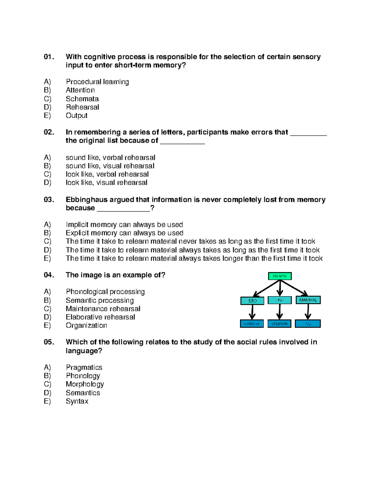 Psych 104 final Examples F22 - With cognitive process is responsible ...