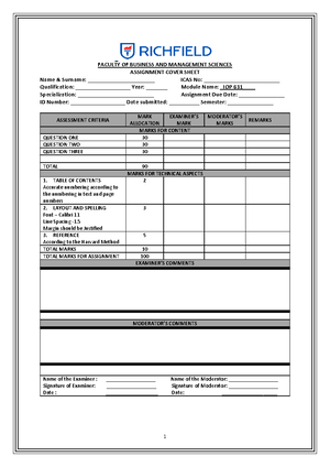 Supply Chain Management 511 Assignment 2 - MODULE: SUPPLY CHAIN ...