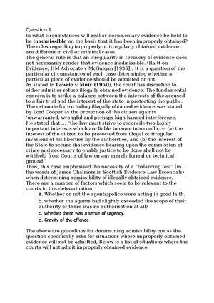 Scots Criminal Law & Evidence - Scots crime and evidence- notes for ...