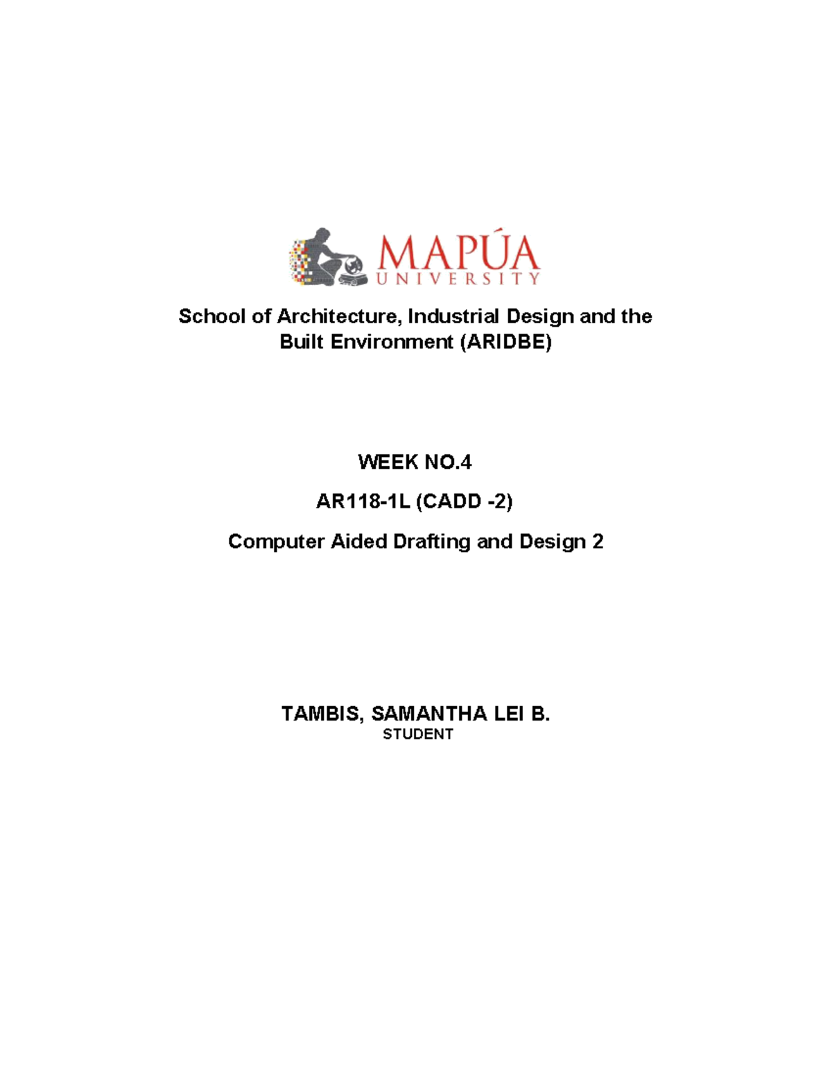 Cover-page - Summary Architecture - School of Architecture, Industrial ...