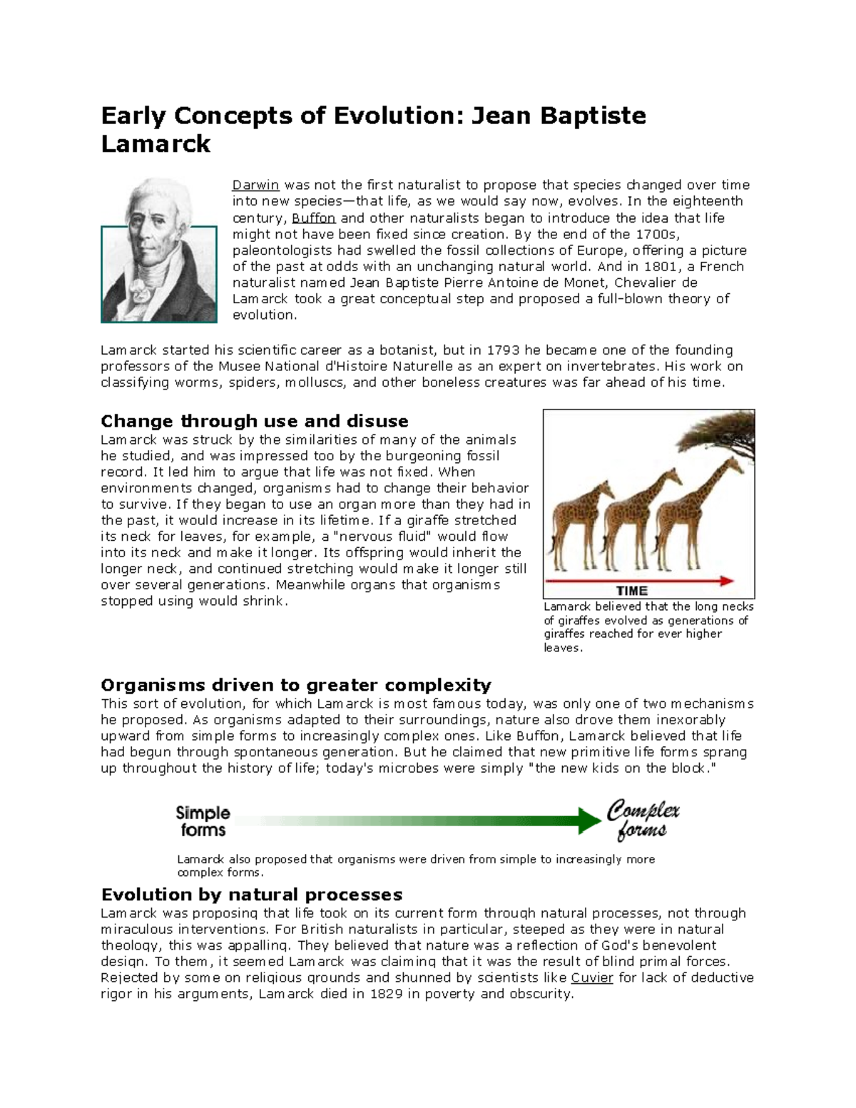 Early Concepts of Evolution 2 - In the eighteenth century, Buffon and ...