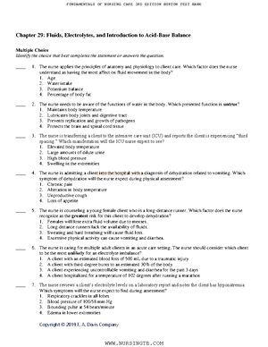 Prep U 1 - PrepU notes - Prep U 1 Question 1 The nurse working on a ...