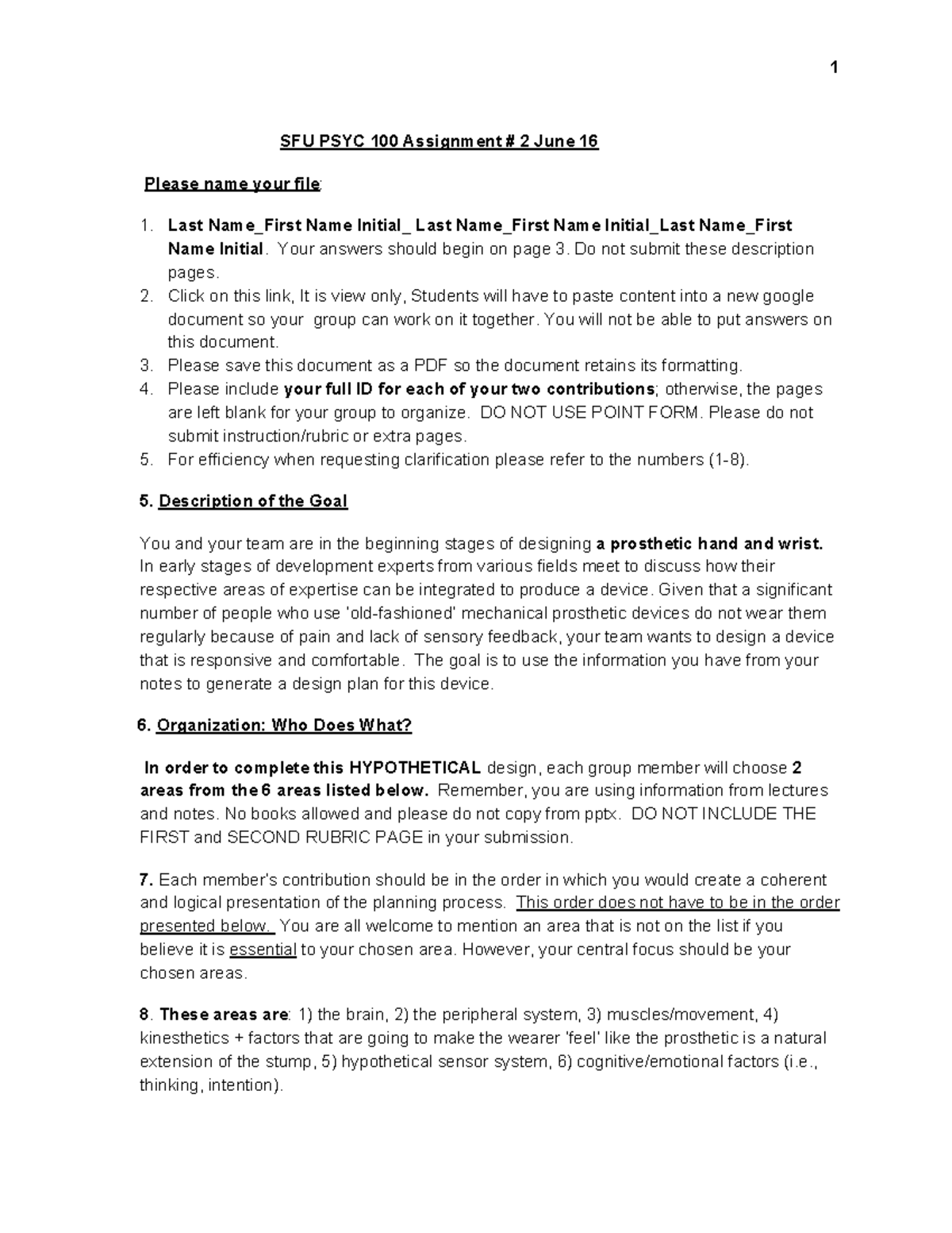 SFU PSYC 100 Assignment 2 June 16 2020 - SFU PSYC 100 Assignment # 2 ...