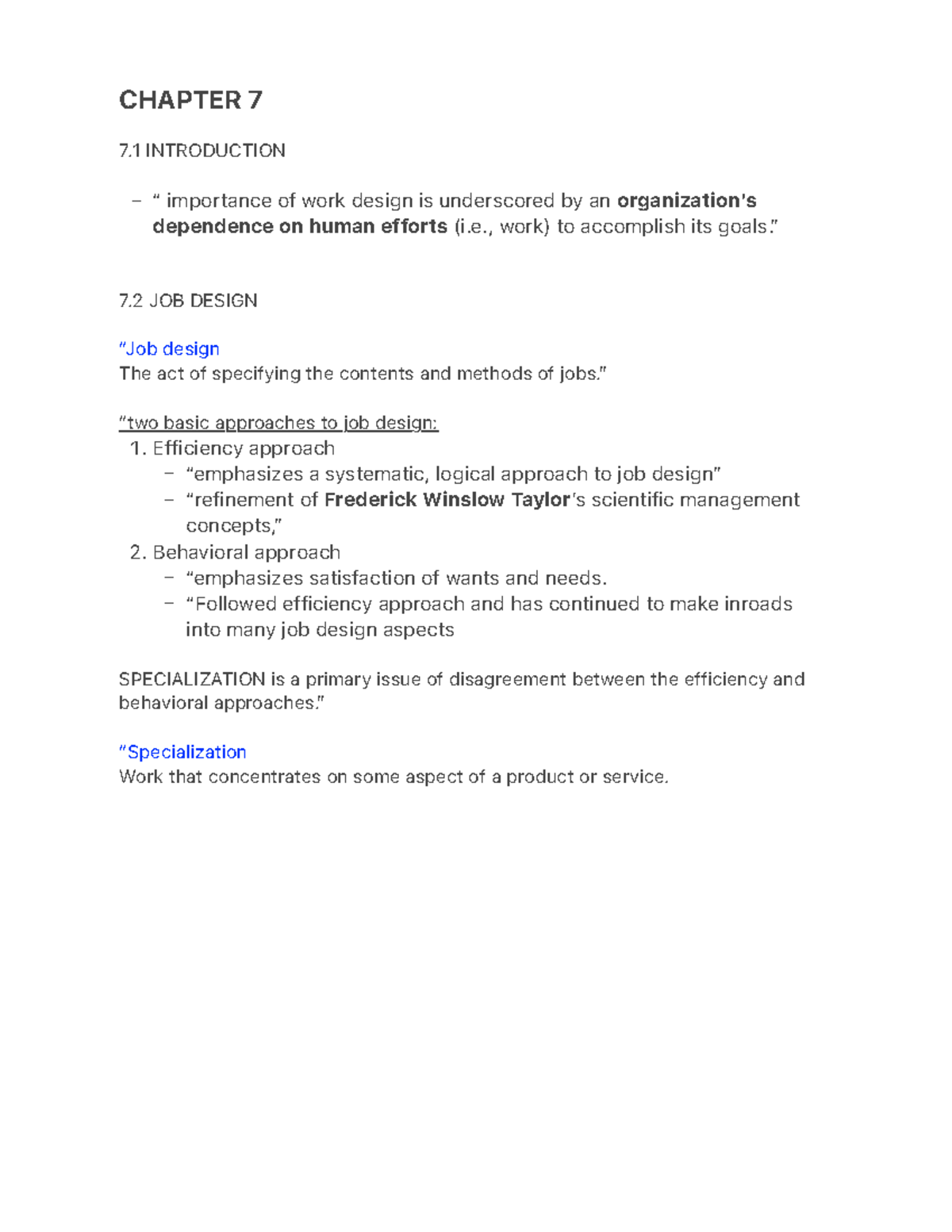 Chapter 7 - – 1. – – 2. – – CHAPTER 7 7 INTRODUCTION “ importance of ...