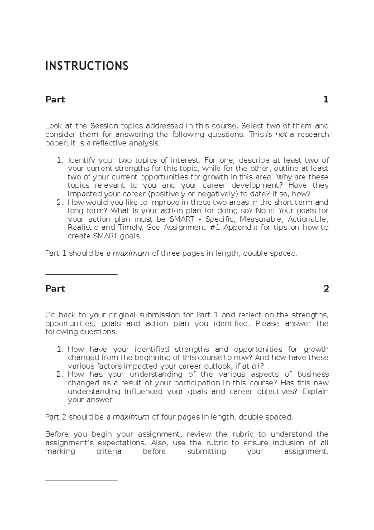 Instructions assignment 1 - CSBA1020 - Yorku - Studocu