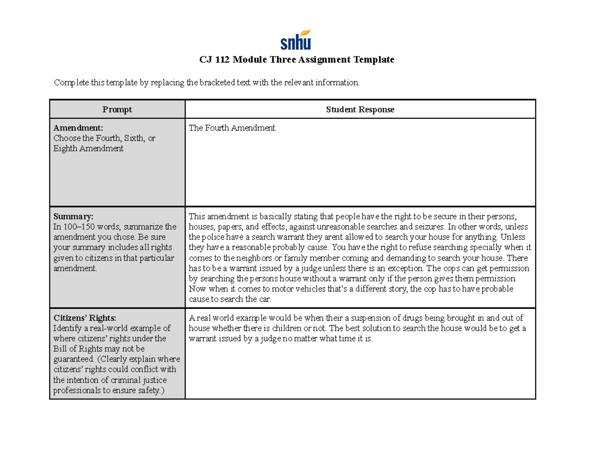 CJ 112 Module Three Assignment Template - CJ 112 Module Three ...